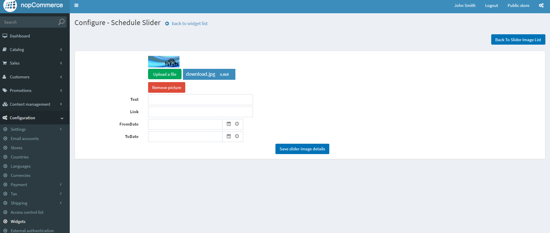 Schedule Slider| NopCommerce Plugins and Modules for Your Store ...